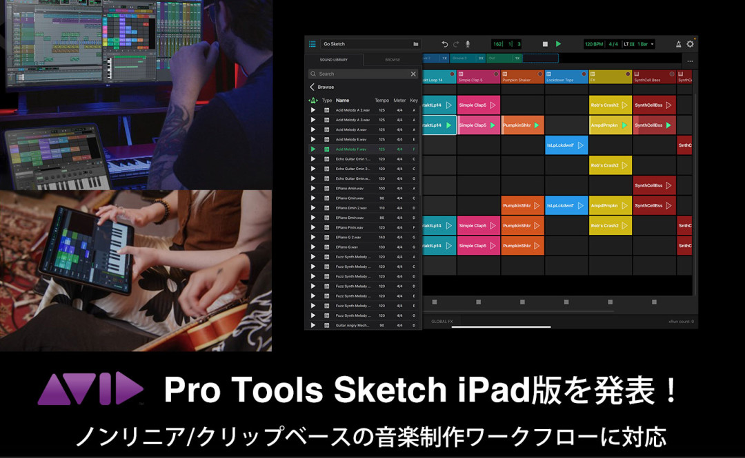AvidがPro Tools Sketch iPad版を発表！ノンリニア/クリップベースの音楽制作ワークフローに対応 | Rock oN ...